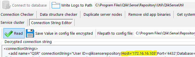 How to configure Qlik Sense to use a dedicated PostgreSQL database