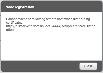 Rim node registration or connection fails: cannot reach host