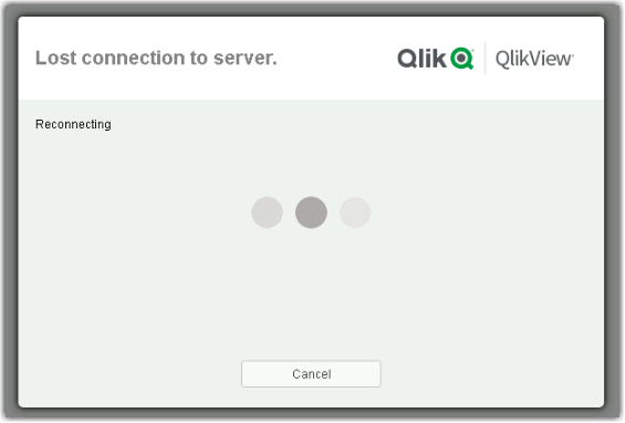 QlikView shows Lost Connection to Server error when opening a local document in WebView mode