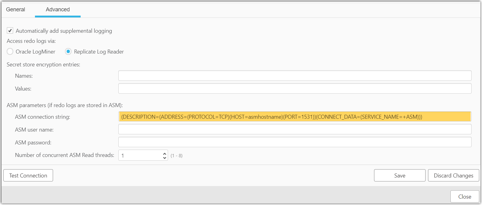 Qlik Replicate: SYS,GENERAL_EXCEPTION,Incorrect connection string for the thread 10