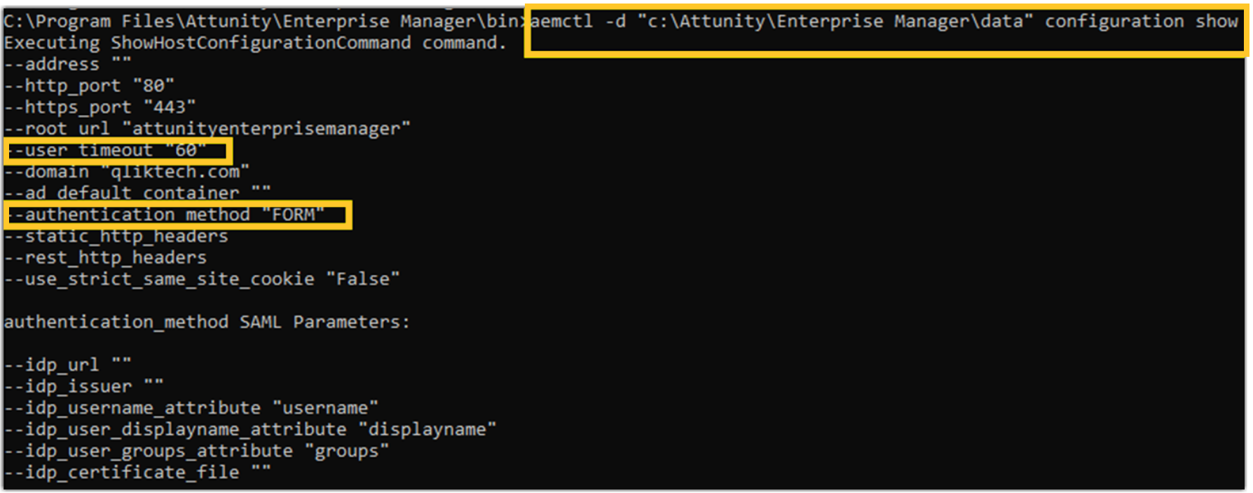 Qlik Enterprise Manager: Setting up user timeout for SAML