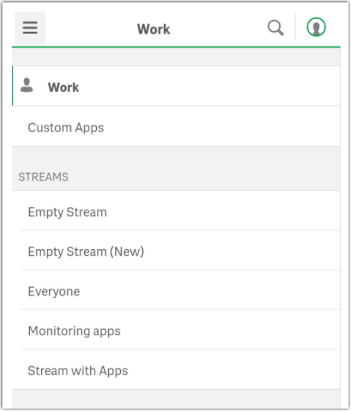 Qlik Sense Mobile app displays empty streams