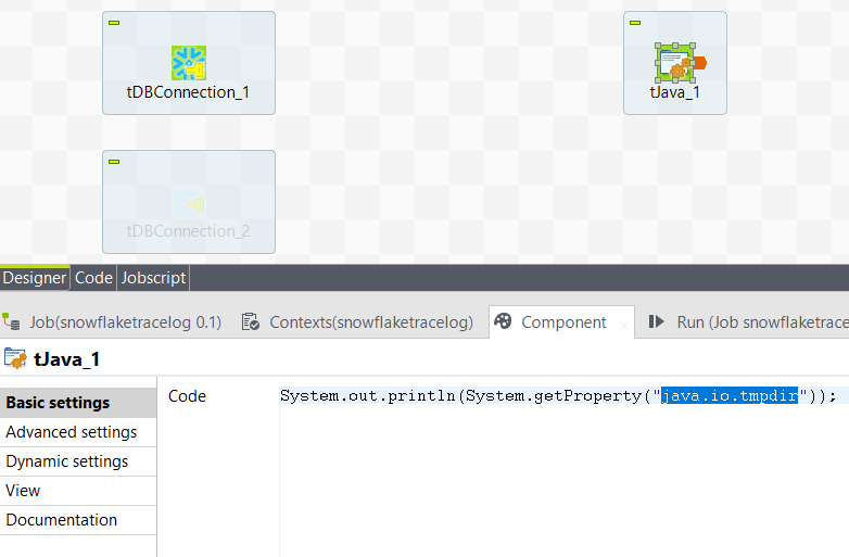 Enabling Snowflake tracing log in Talend Studio components