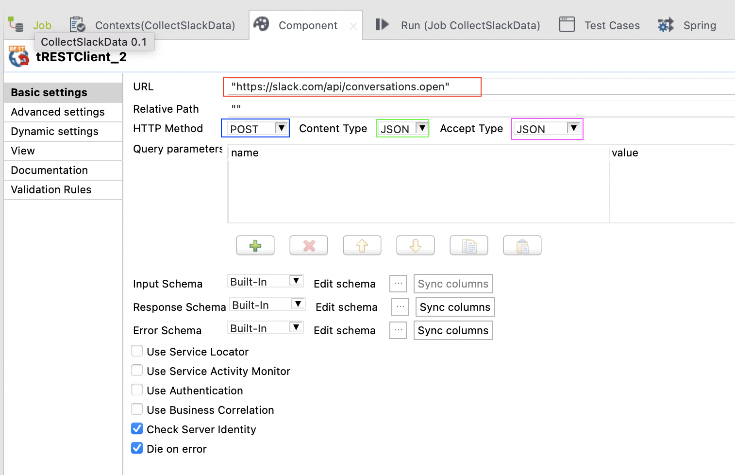 Sending Slack messages with Talend, part 2: Collecting your Slack data