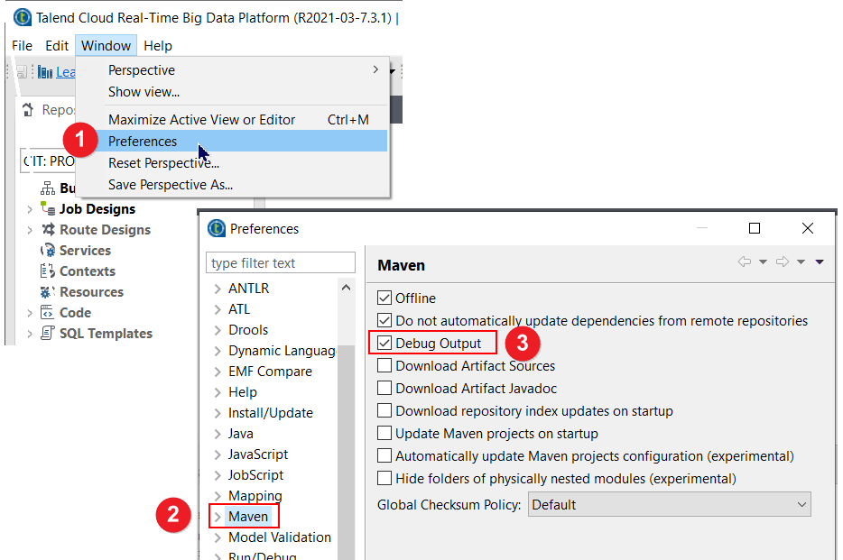 Troubleshooting a Job that works in Studio but fails when executed on a ...