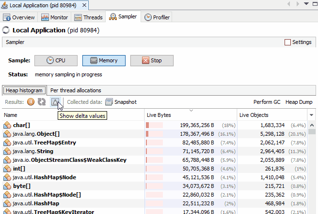 Using VisualVM to record Java issues